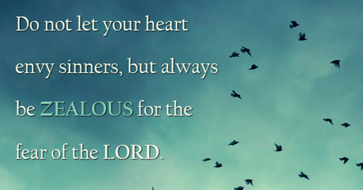 Do not envy sinners - SermonQuotes