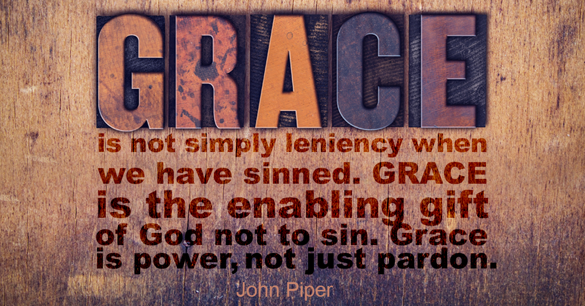 Grace is not simply leniency when we have sinned