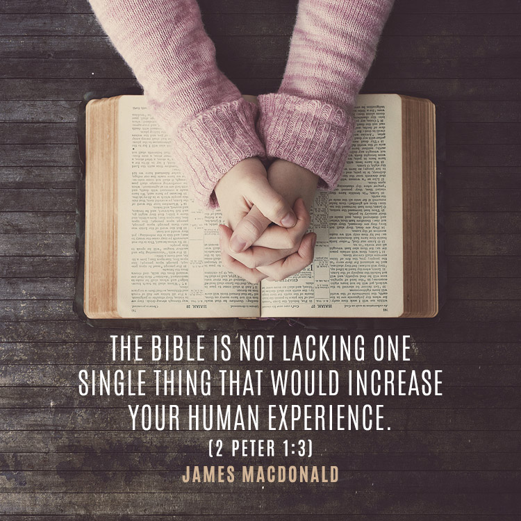 The Bible is not lacking one single thing that would... - SermonQuotes