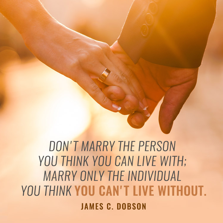 Don't marry the person you think you can live with... - SermonQuotes